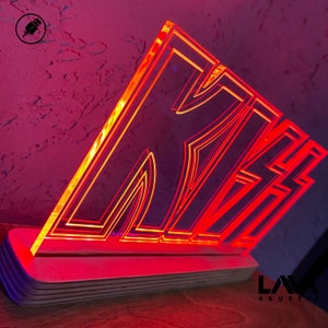 Kiss Rock Band Handmade Night Lamp All Colours and Animations Remote ...