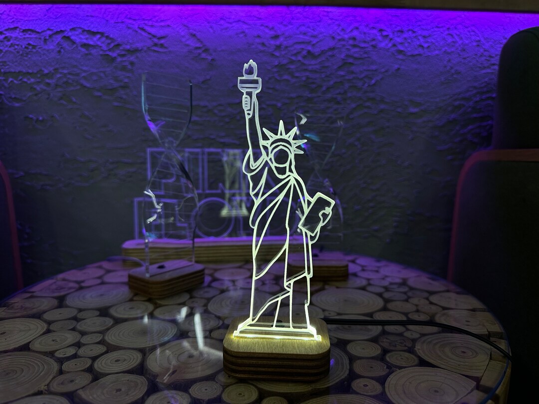 Statue of Liberty New York Light Led Lamp - Etsy