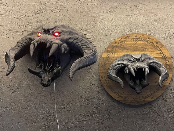Balrog Head Lord of the Rings With LED Eyes or Back Ground - Etsy