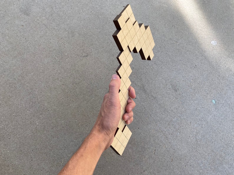 Digital File Minecraft Style Hoe SVG Ai PDF Laser Cut - Etsy