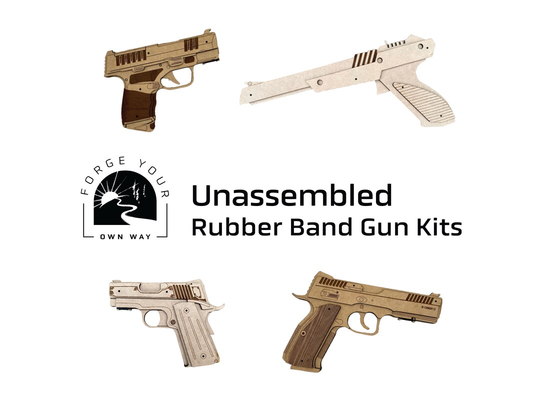 Unassembled Rubber Band Gun Kit, DIY, Targets, Perfect Gift, Toy, Build ...