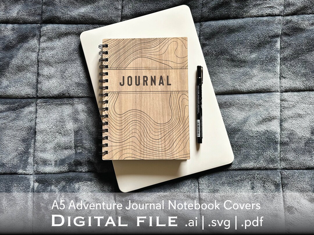 Digital File Only - Wood Journal Cover - Adventure Journal - Manly ...