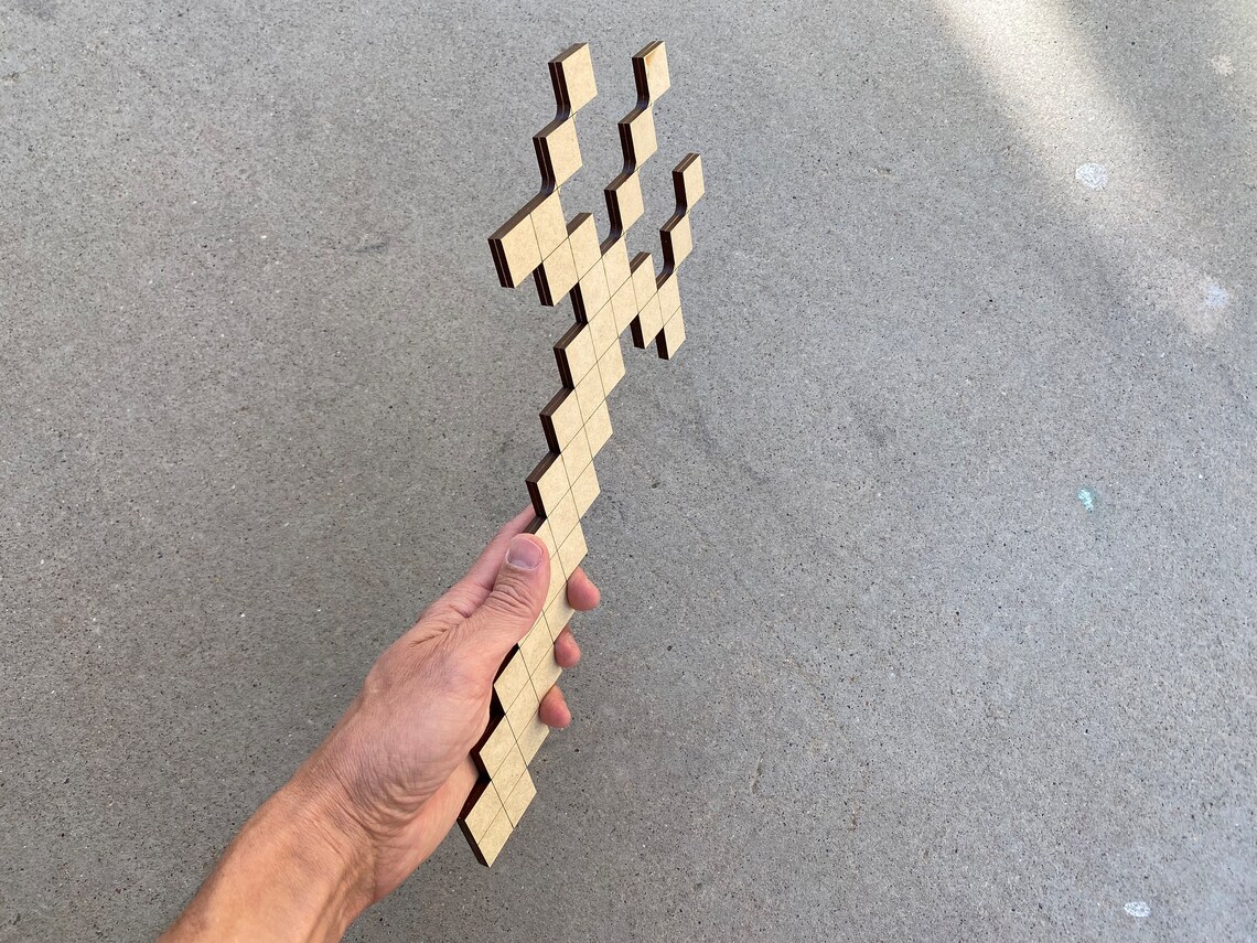 Digital File Minecraft Style Rake SVG Ai PDF Laser Cut - Etsy