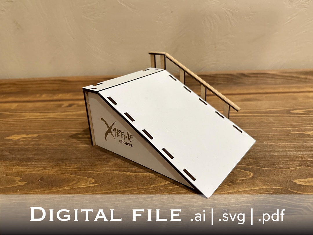 Digital File Only - Finger Board Ramp With Grind Rail, Xtreme Sports ...