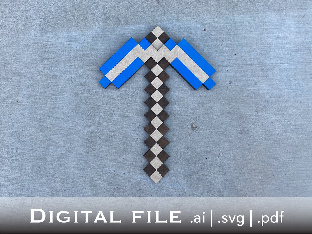 Digital File Only - Minecraft Ax - PDF, Ai, SVG - Etsy