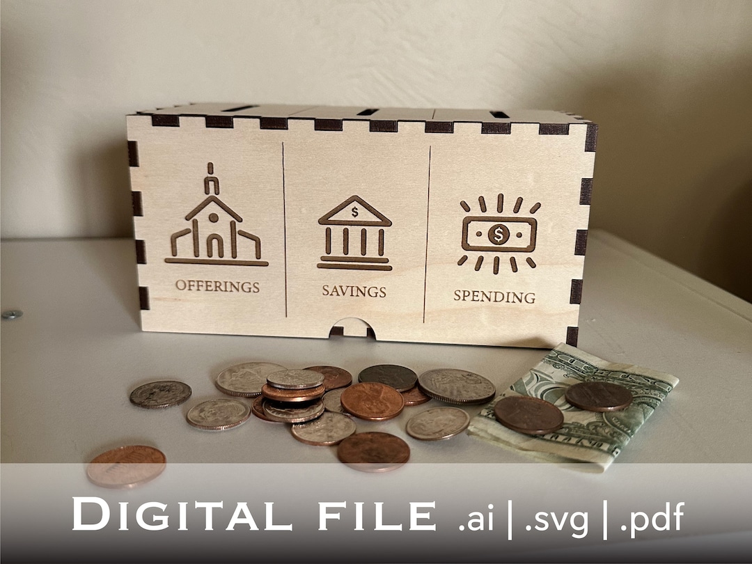 Digital File Only - Kids Money Bank, Religious Money Bank, Offerings ...
