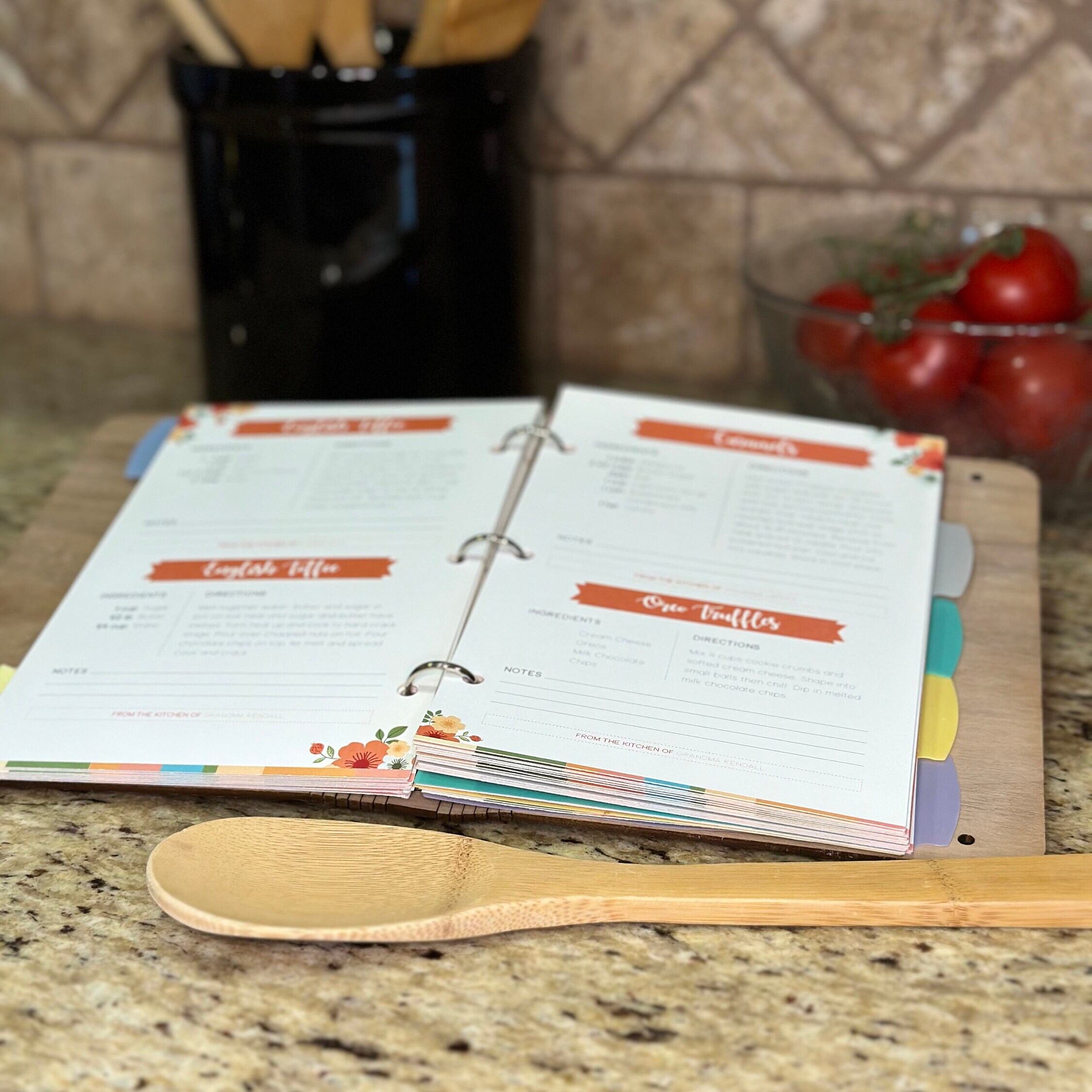 Digital File Only - Recipe Book Designs 2.0 - Wood Recipe Book, Living ...