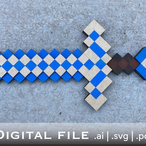 Digital File - Minecraft Style Sword - Etsy