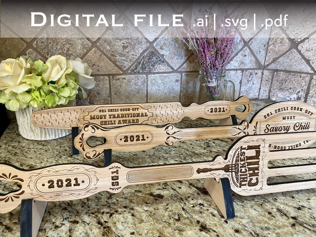 Digital File Only - Chili Cook-off Awards - Fork, Spoon, and Knife ...