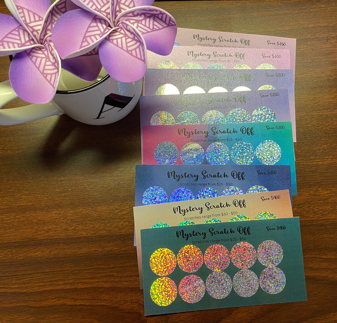 A6 Mini Mystery Scratch off Cards - Etsy