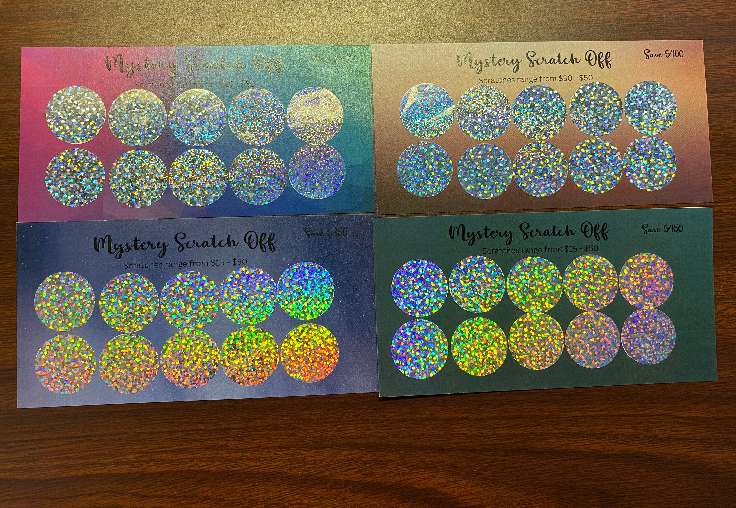 A6 Mini Mystery Scratch off Cards - Etsy