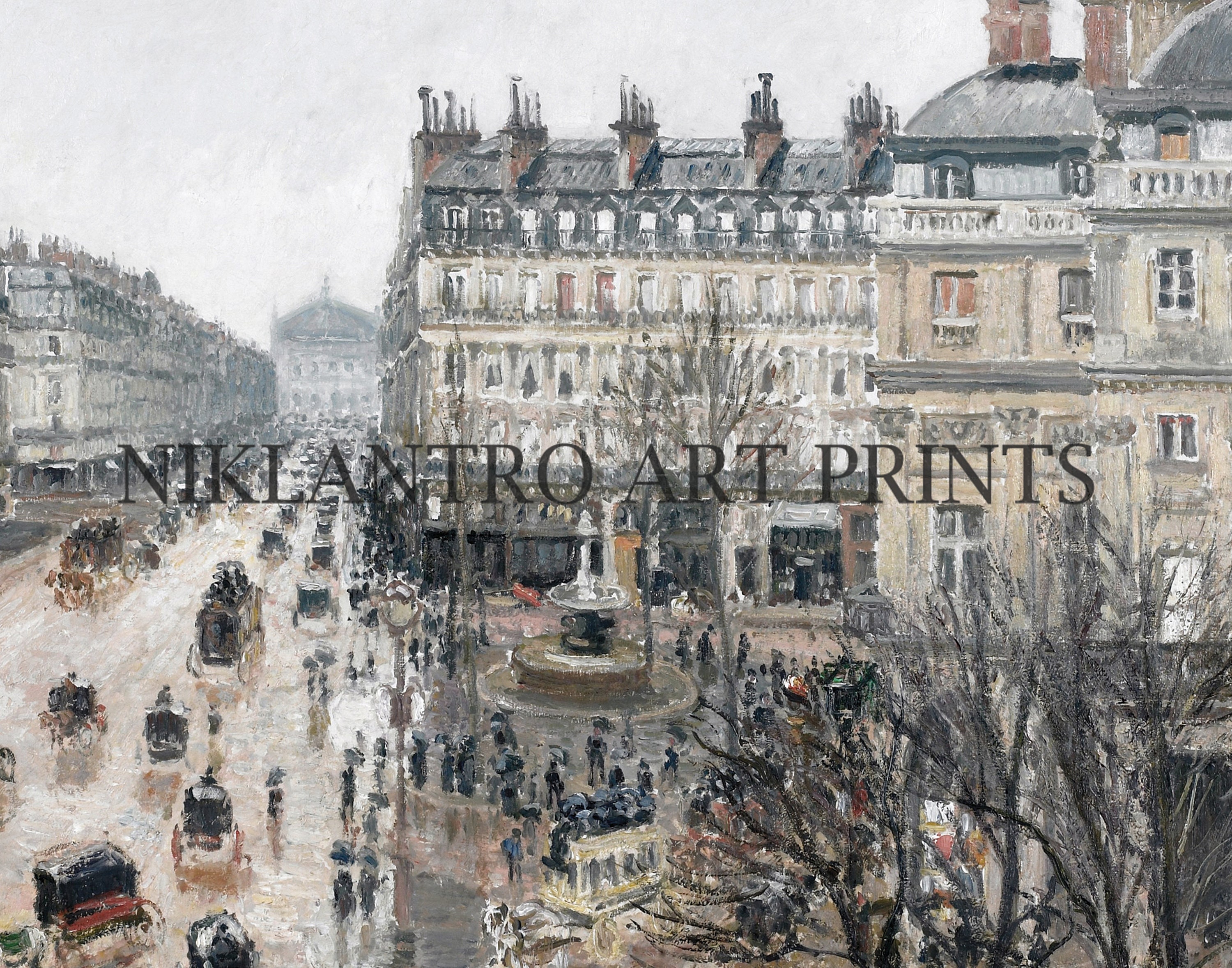 Vintage French Cityscape Painting Neutral Wall Art Decor - Etsy