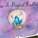 Magic Crystal Ball Birthday Card Gemstone Fortune Telling Tarot Card - Etsy
