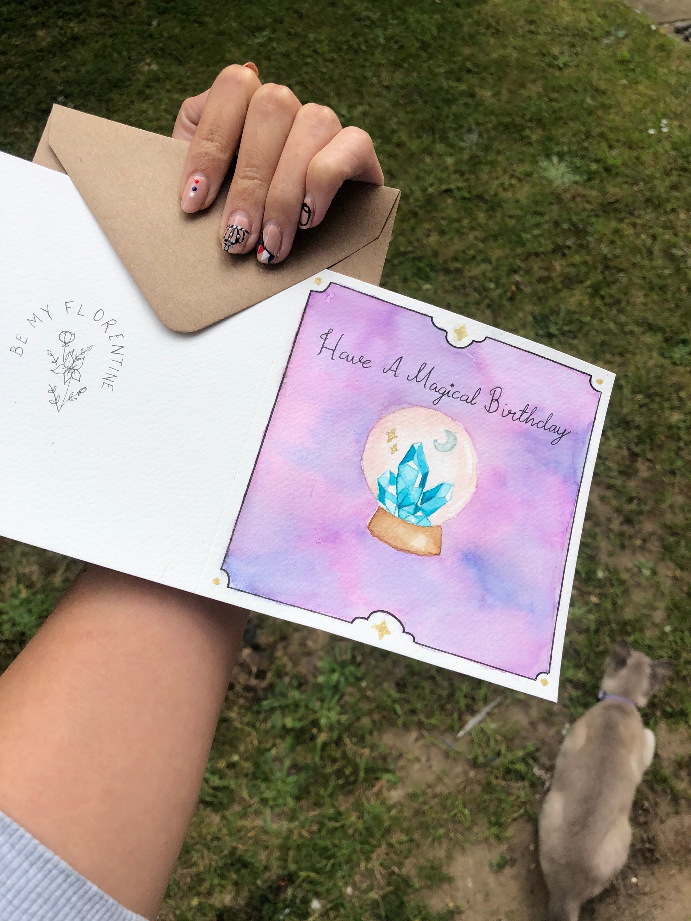 Magic Crystal Ball Birthday Card Gemstone Fortune Telling Tarot Card - Etsy