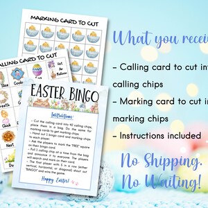 Printable Easter Bingo Game, 50 Unique Bingo Cards W/labels, Easter ...