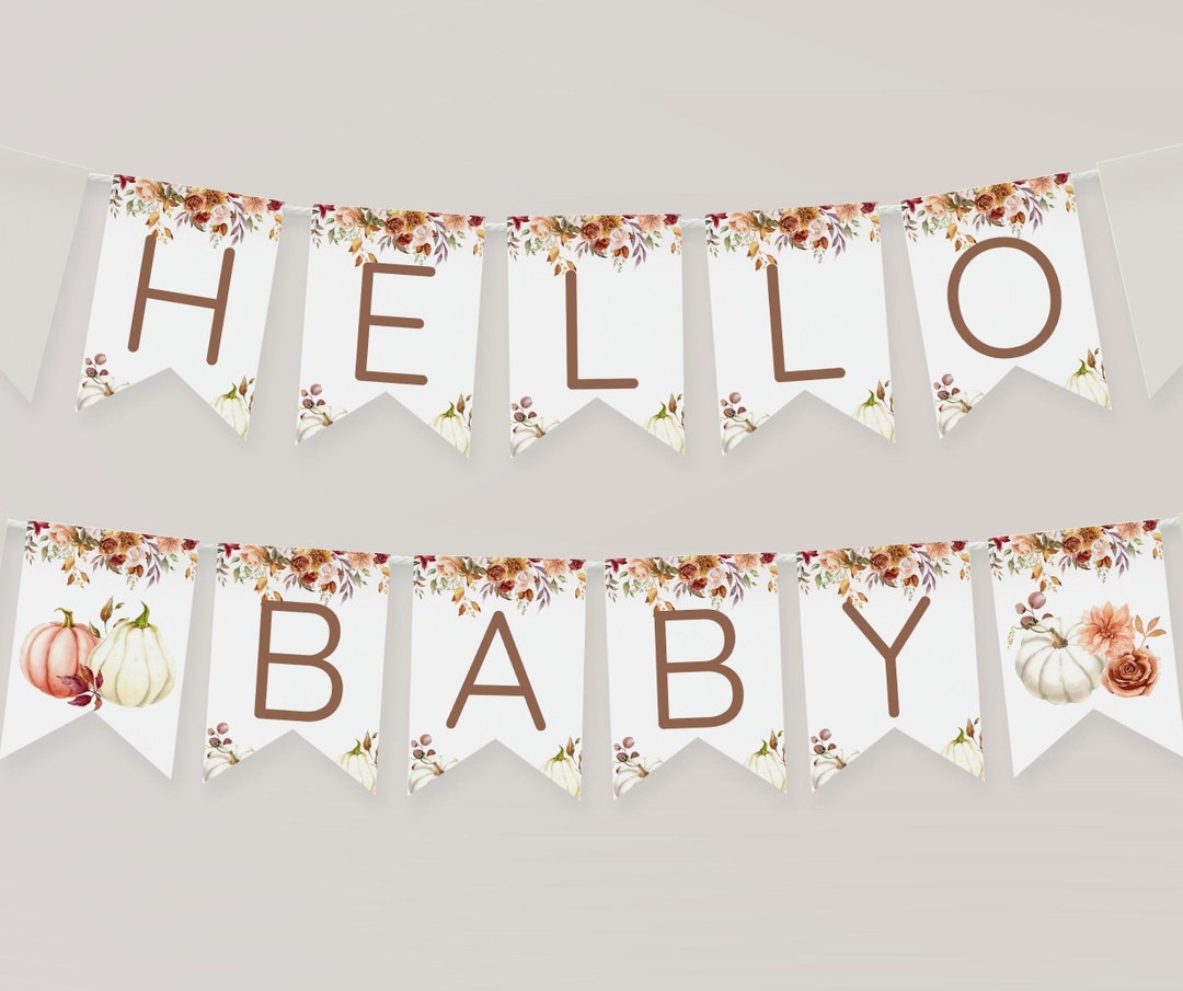 EDITABLE Little Pumpkin Baby Shower Banner Decoration, Fall Autumn ...
