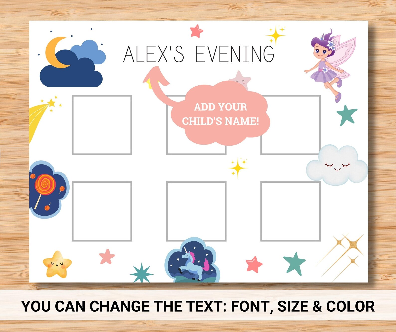Editable Daily Routine Cards & Charts (girl), Toddler Routine Chart ...