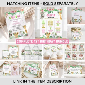 EDITABLE Safari Animal Favor Tag, Wild One Thank You Tag, Jungle Theme ...