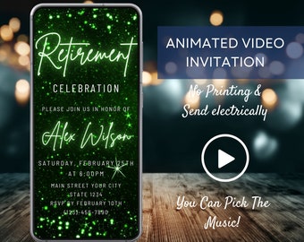 Retirement Party Invitation Animated Retirement Video Invite - Etsy