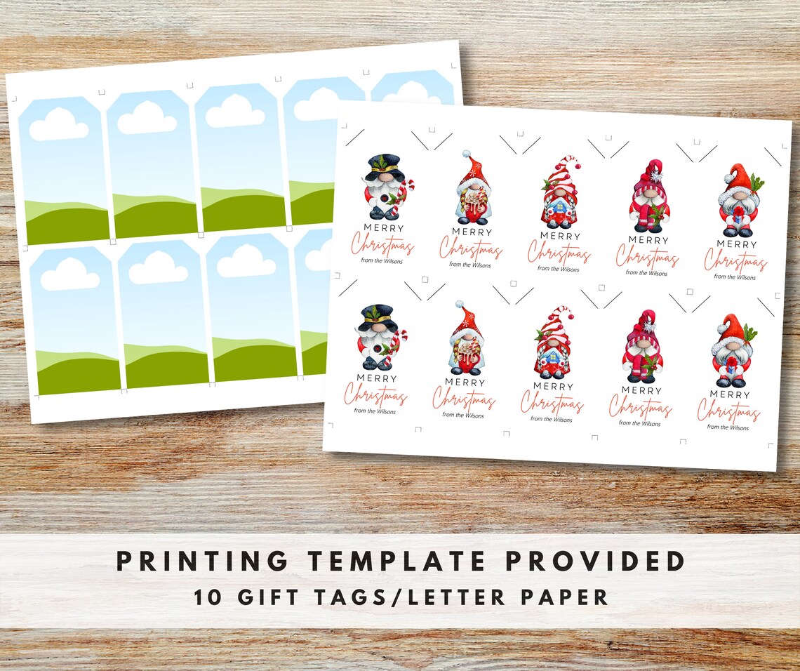 EDITABLE Christmas Gift Tag Holiday Gift Tag Template With - Etsy