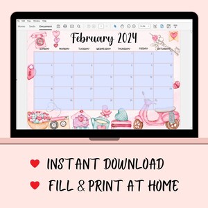 EDITABLE Calendar 2024 Bundle ledger / Tabloid Size 17x11 In, Printable ...