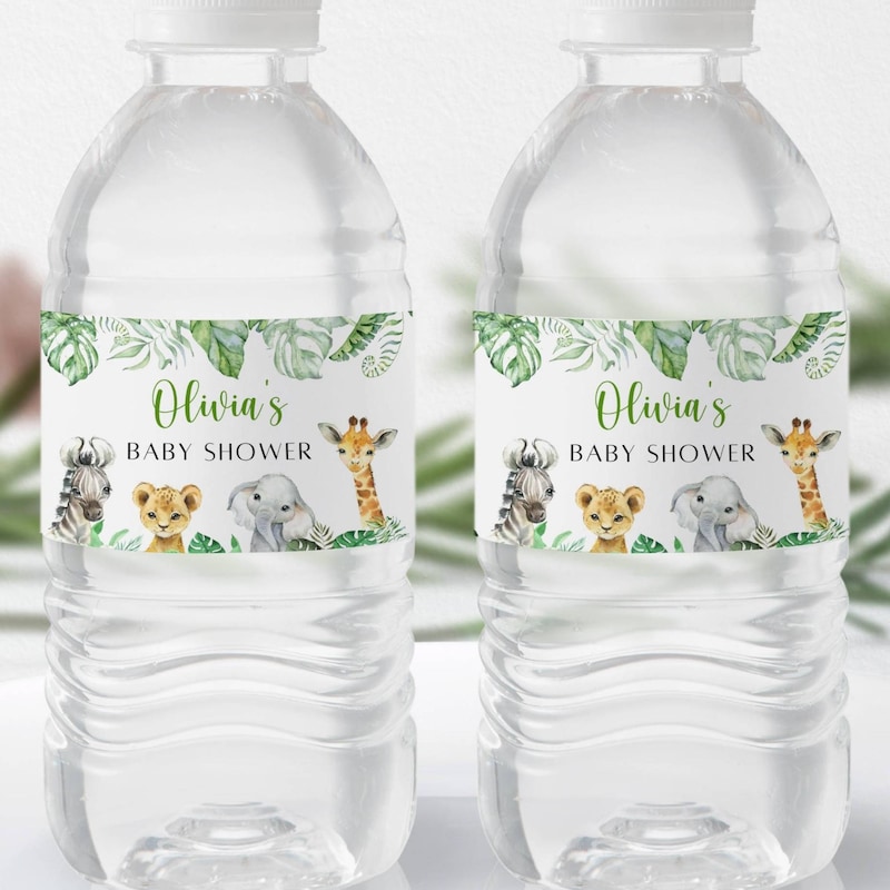 Safari Water Labels - Etsy