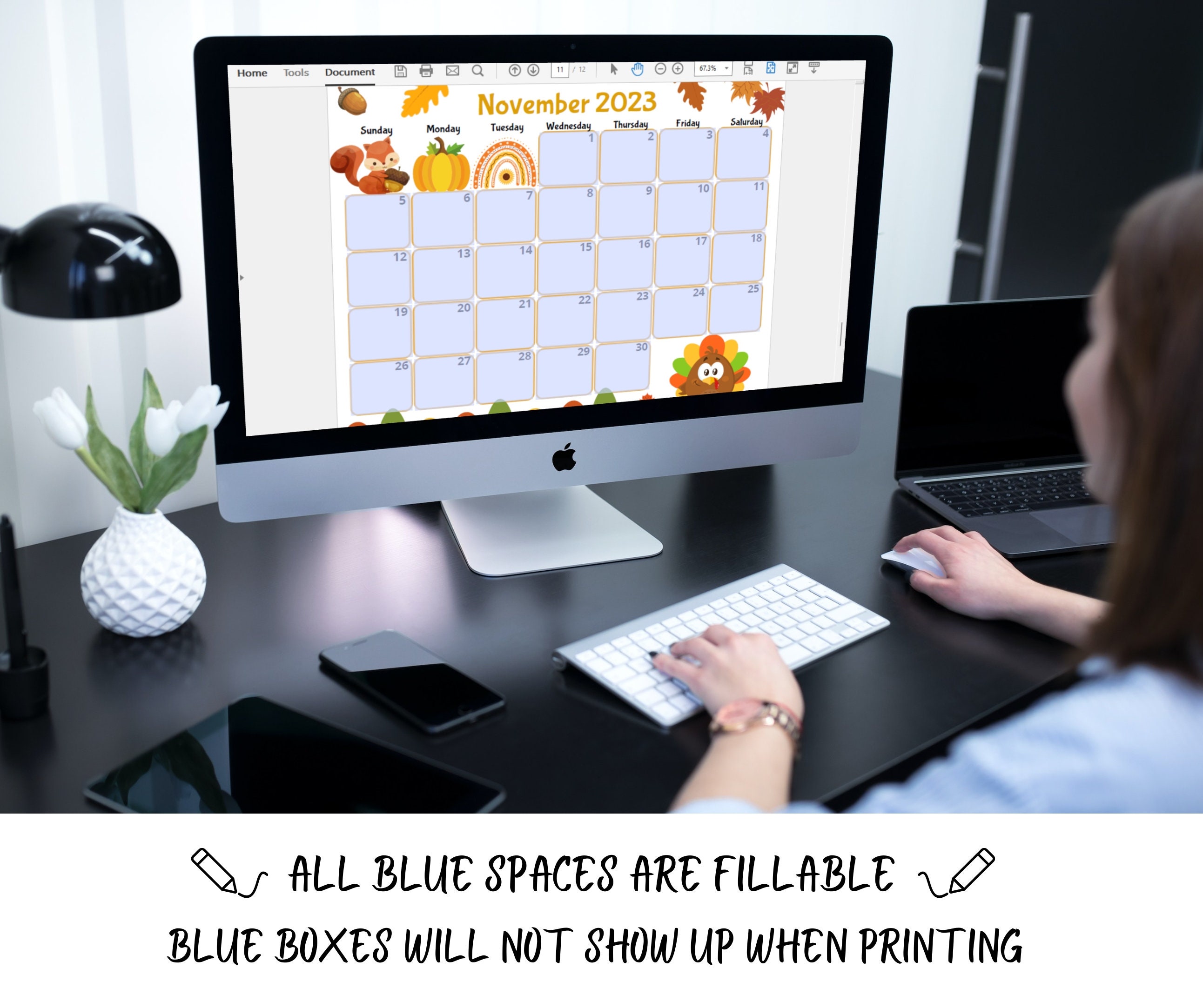 EDITABLE School Calendar 2023-2024 From July to June Back to - Etsy ...