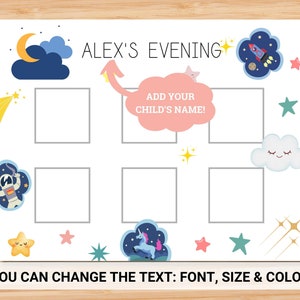 Editable Daily Routine Cards & Charts (boy), Toddler Routine Chart ...