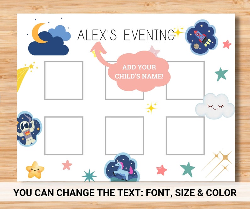 Editable Daily Routine Cards & Charts (boy), Toddler Routine Chart ...