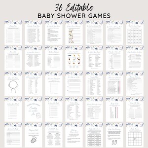 Under the Sea Baby Shower Game Bundle, Ocean Animal Baby Sprinkle Game ...