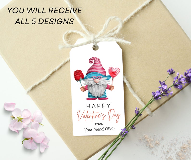 EDITABLE Valentine Gift Tag School Gift Tag Template With - Etsy