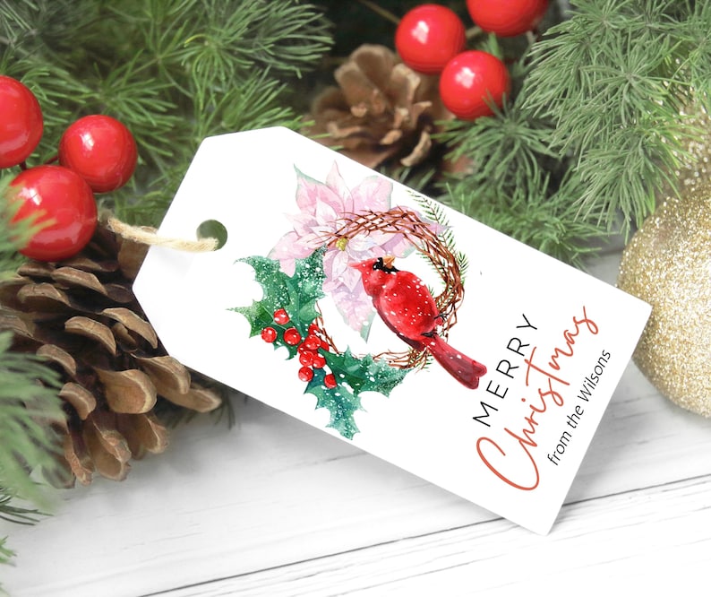 EDITABLE Christmas Gift Tag Holiday Gift Tag Template With - Etsy