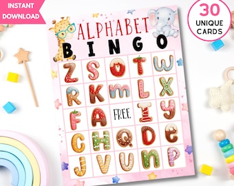 Letter T BINGO GAME Printable - Cute Alphabet Bingo for Preschool and ...
