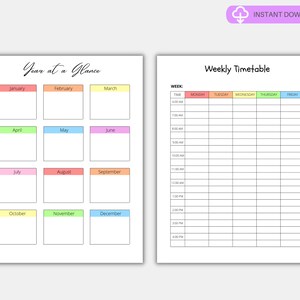 Homeschool Planner Homeschool Printable Homeschool Schedule | Etsy