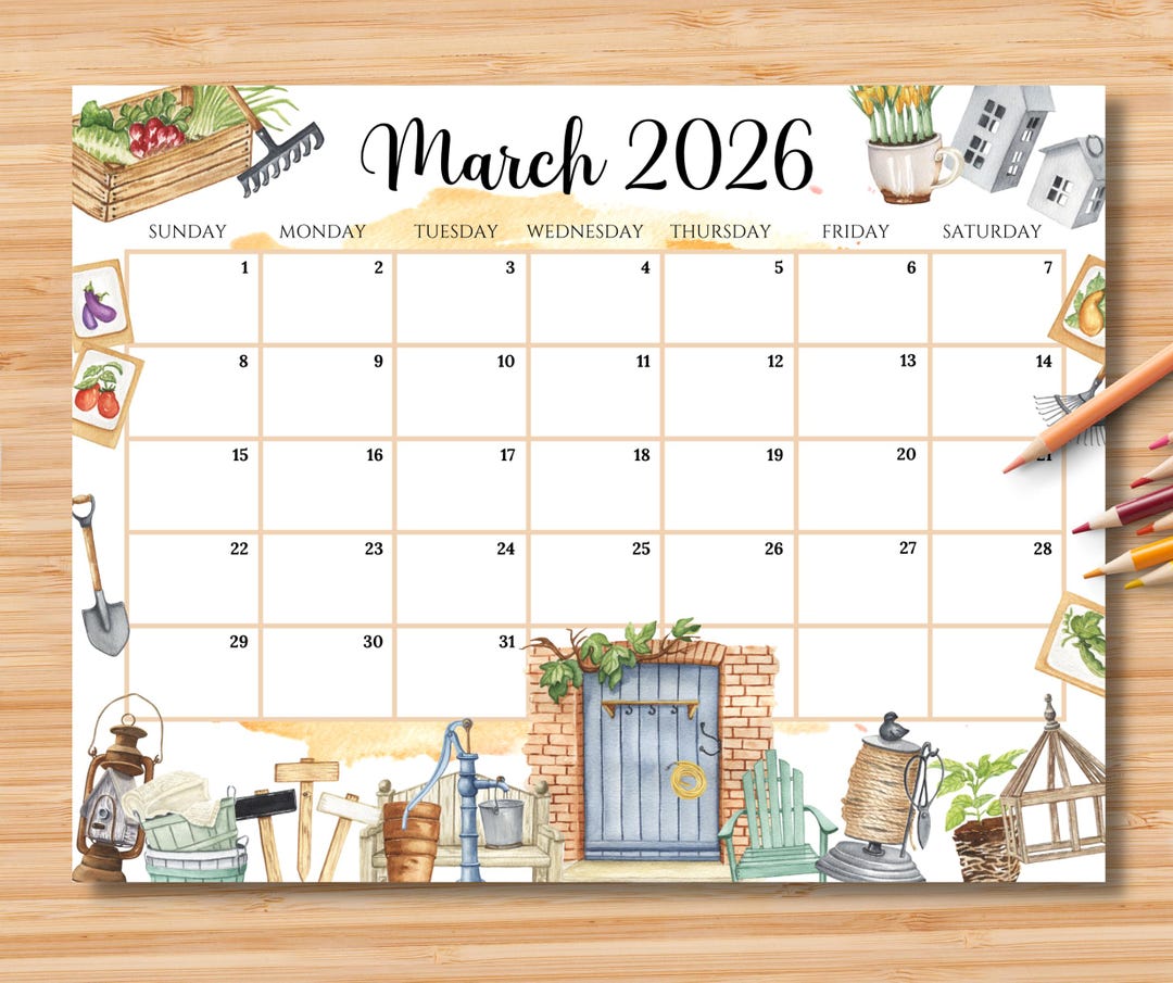 Editable March 2026 Calendar | Monthly Planner Printable PDF | School ...