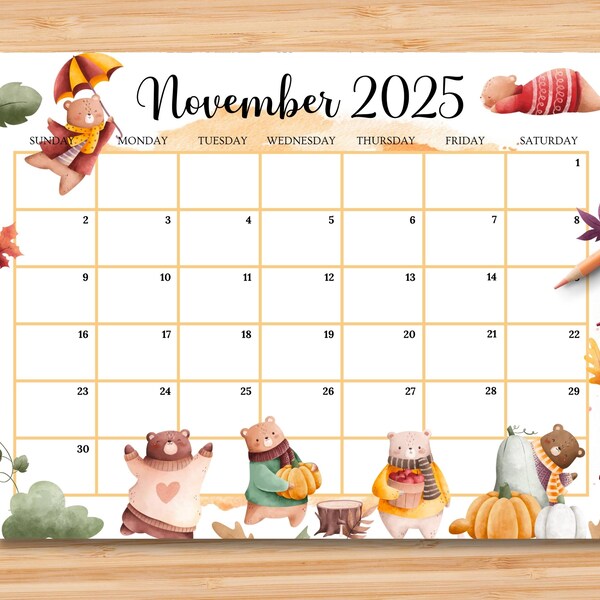 2025 Bear Calendars - Etsy