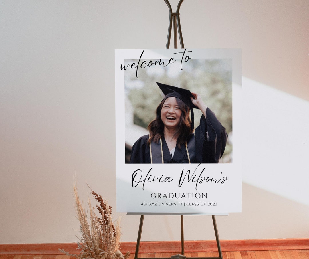 Graduation Party Welcome Sign Template, Photo Graduation Welcome Poster ...