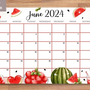 EDITABLE Monthly Calendar 2024 Bundle a4-size, Cute Printable Fillable ...
