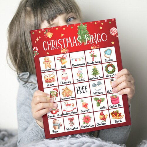 Christmas Bingo Game Party Cards Printable Family Friends 8 - Etsy