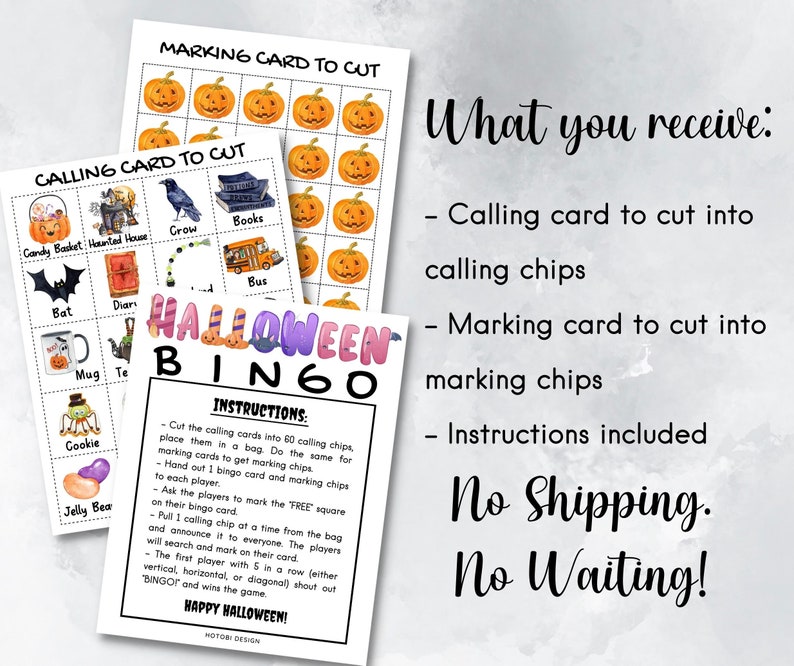 Halloween Bingo, 100 Unique Halloween Bingo Cards, Spooky Halloween ...
