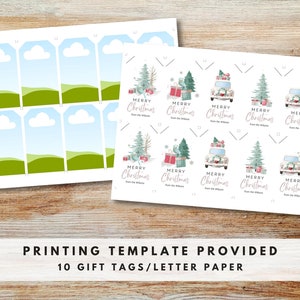 EDITABLE Christmas Gift Tag, Holiday Gift Tag Template W/beautiful ...