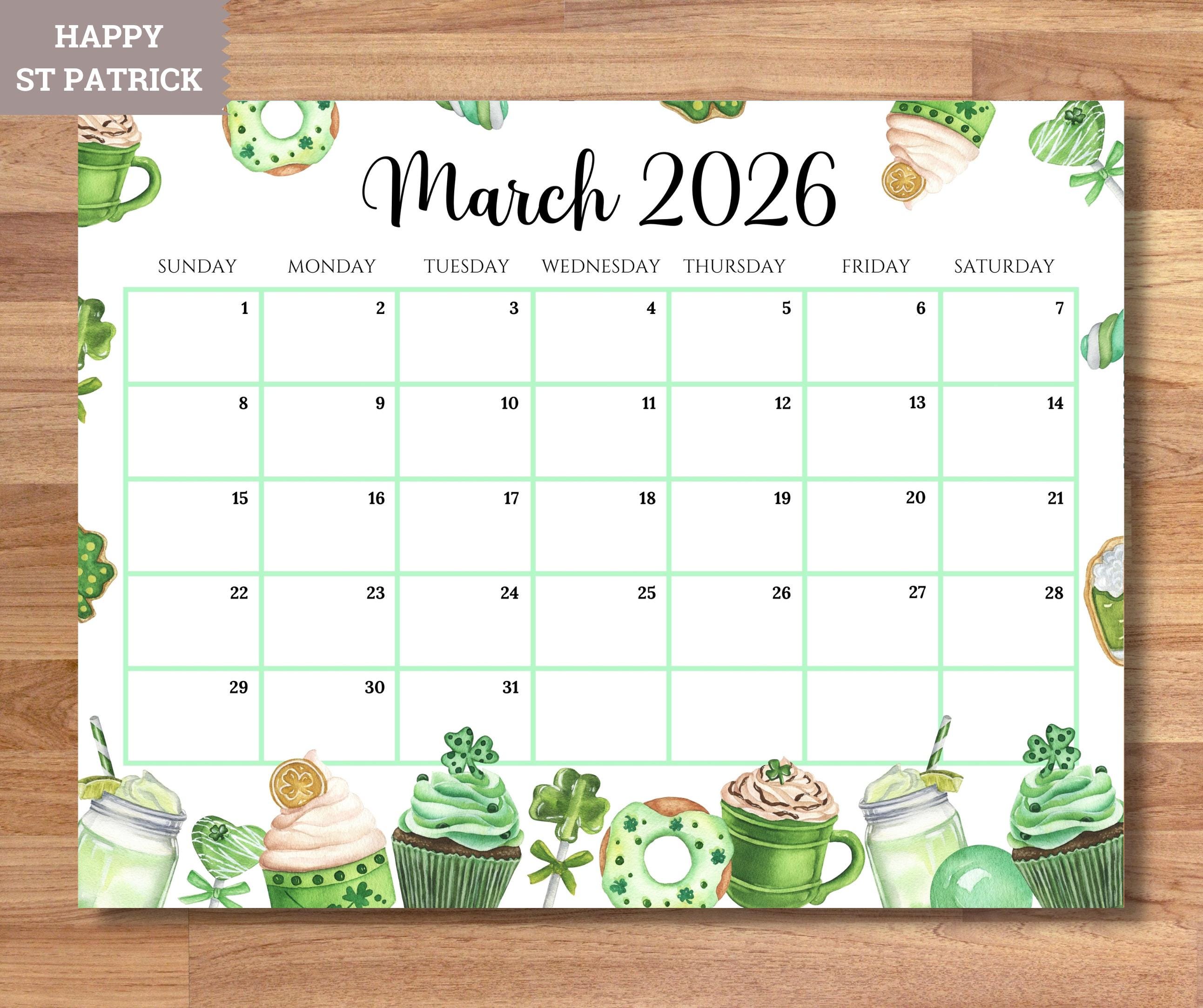EDITABLE 2026 Monthly Calendar Bundle | Cute Printable Planner for Work ...