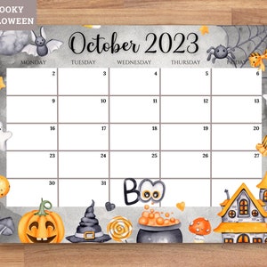EDITABLE School Calendar 2023-2024 From July to June - Etsy