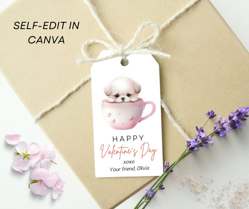EDITABLE Valentine Gift Tag School Gift Tag Template W/ Cute - Etsy