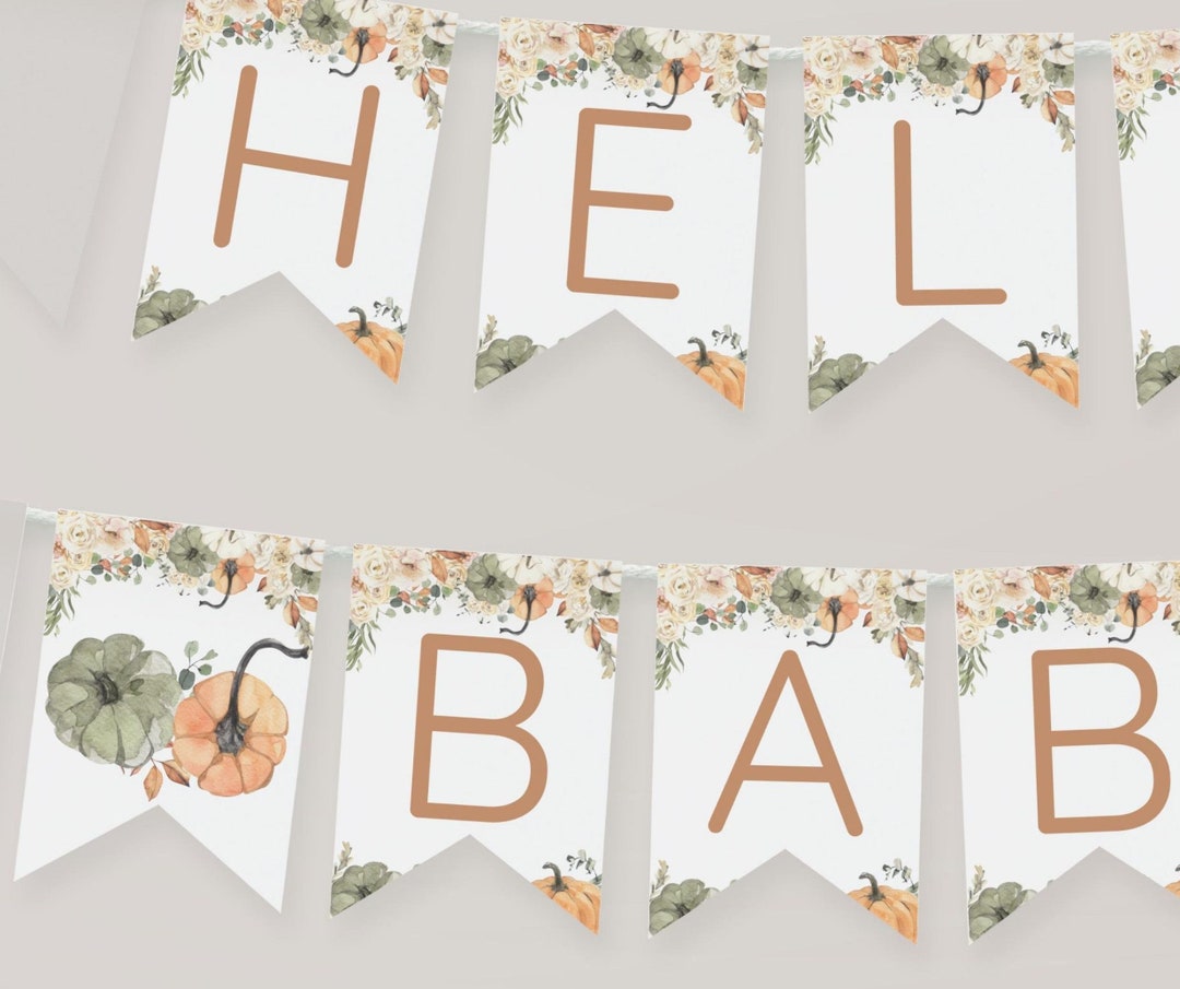 EDITABLE Little Pumpkin Baby Shower Banner Decoration, Fall Autumn ...