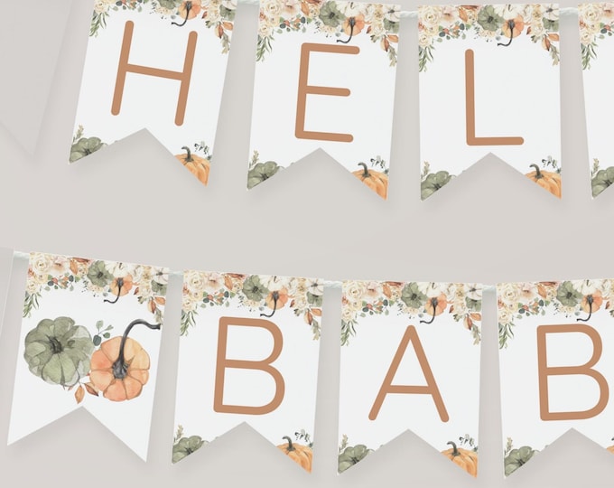 Little Pumpkin Baby Shower Banner Little Pumpkin Baby Shower ...