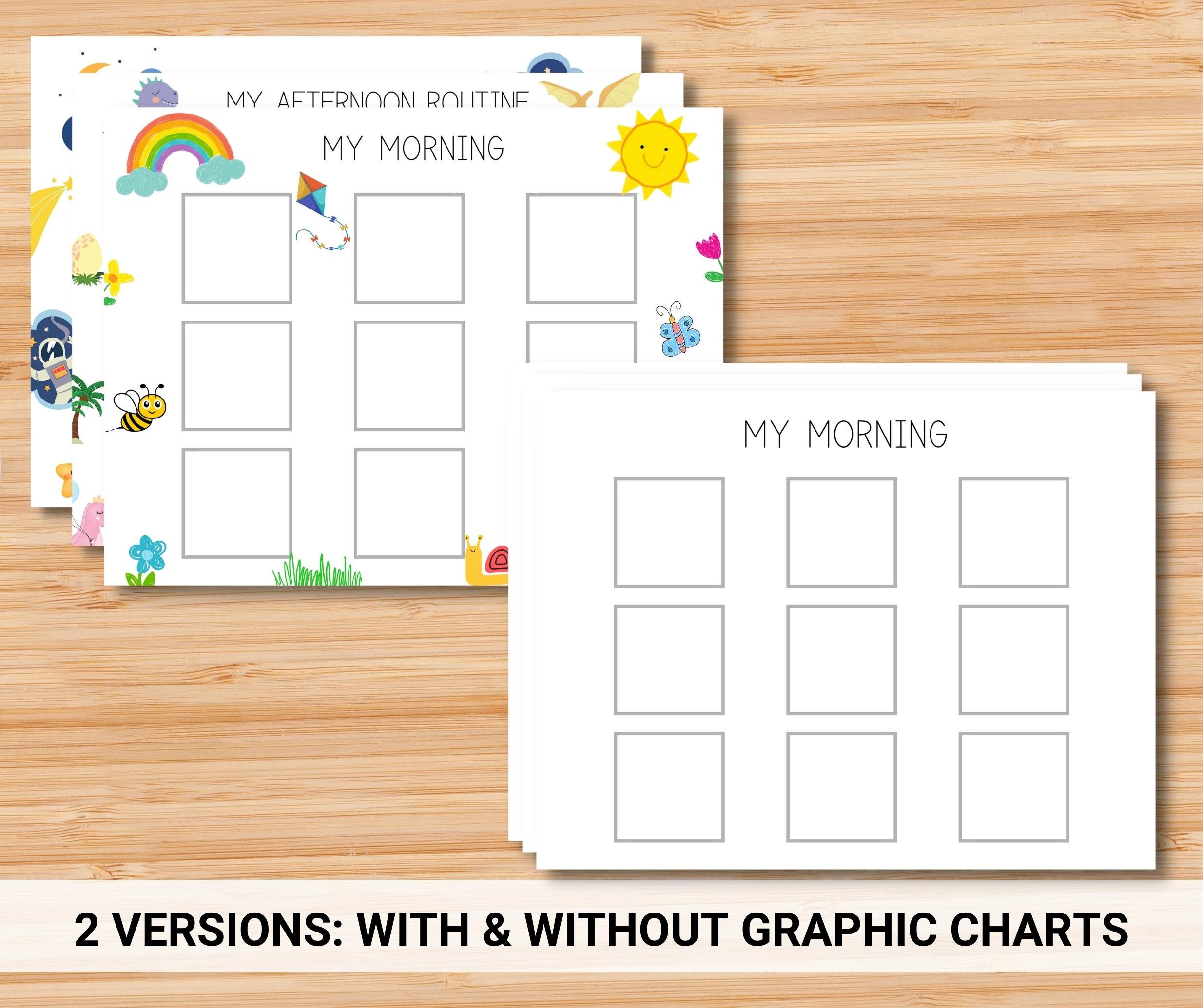 Editable Daily Routine Cards & Charts (boy), Toddler Routine Chart ...