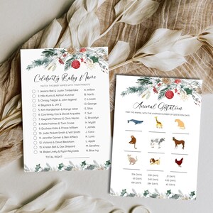 Merry Little Baby Shower Game Bundle, Christmas Baby Shower Game ...