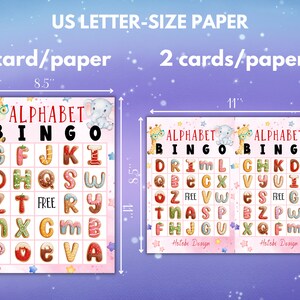 Printable Cookie Alphabet Bingo Game W/ 30 Unique Bingo Cards ...