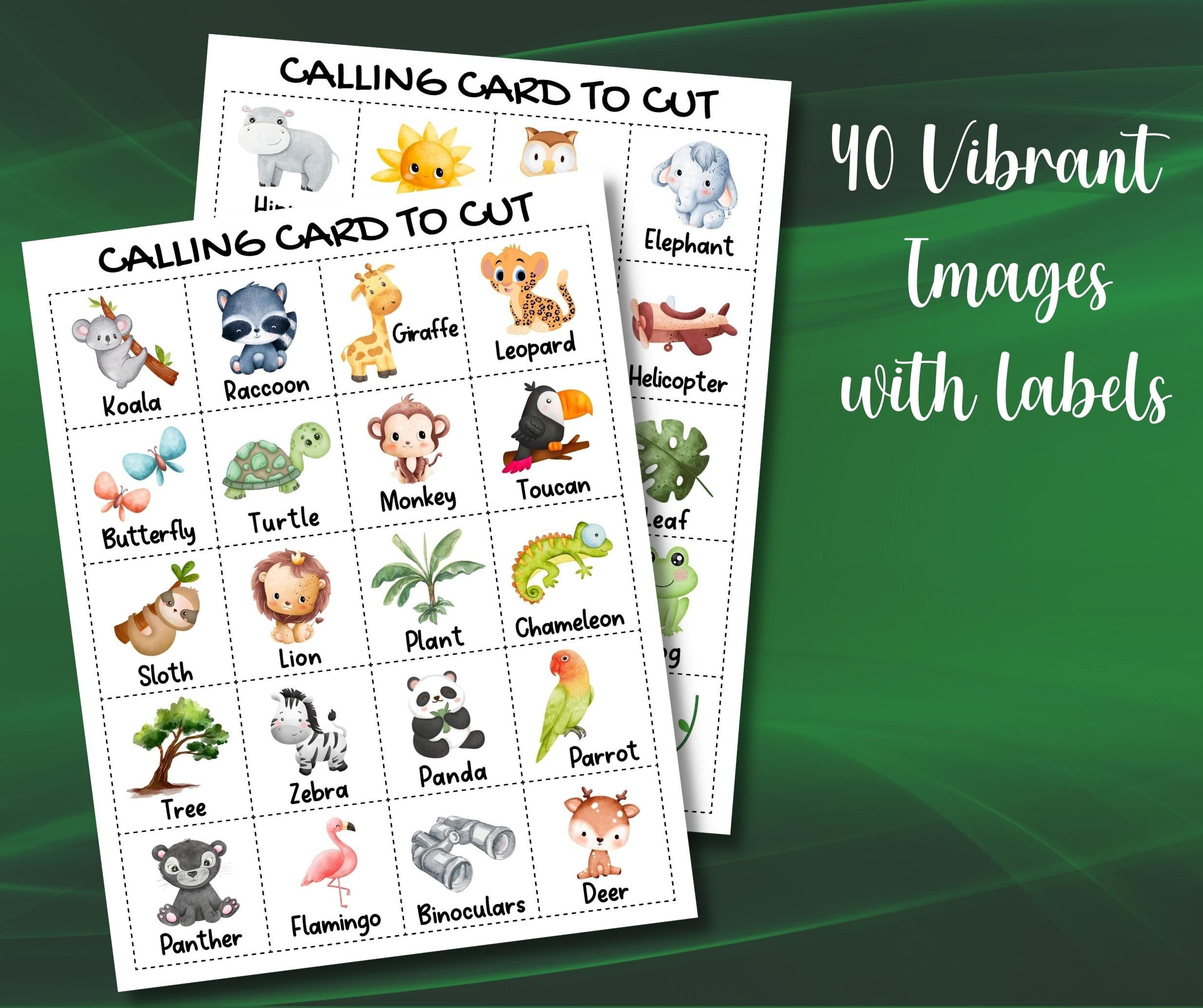 50 Safari Bingo Game Cards, Jungle Baby Shower, Safari Wild Birthday ...